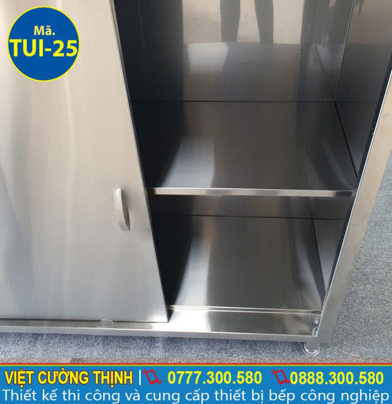 Tủ Inox 2 Cánh Lùa Chứa Đồ TUI-25 - Việt Cường Thịnh