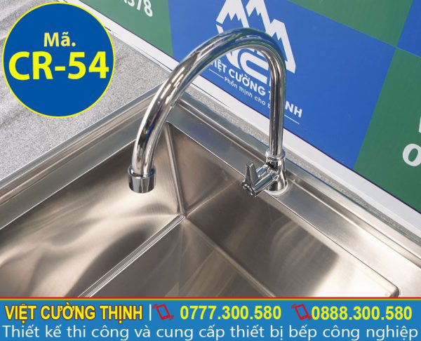 Chậu Rửa Inox Âm Bàn Cánh Phải Có Khay Úp Ly CR-54
