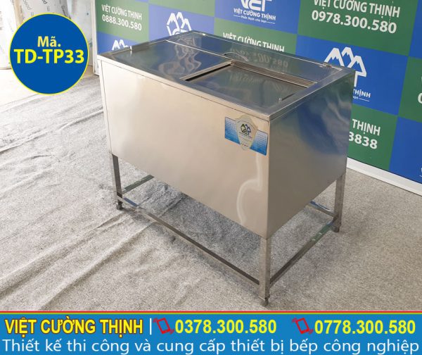 Thùng Đá Khung Chân Có Khay Topping TD-TP33 - Việt Cường Thịnh